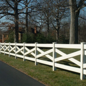 Vinyl Crossbuck Fence Installation & Design | Long Fence