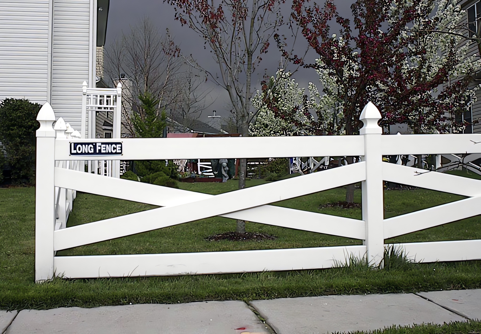 Vinyl Crossbuck Fence Installation & Design | Long Fence